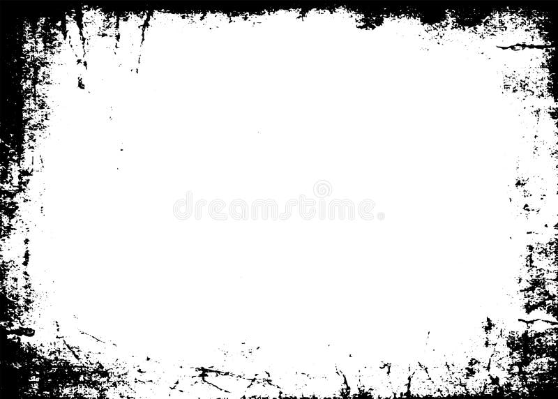 Grunge Border Vector Texture Background. Abstract Frame Overlay Stock ...