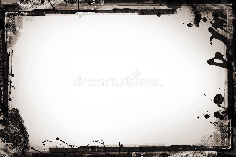 Grunge border on white stock illustration. Illustration of grungy ...