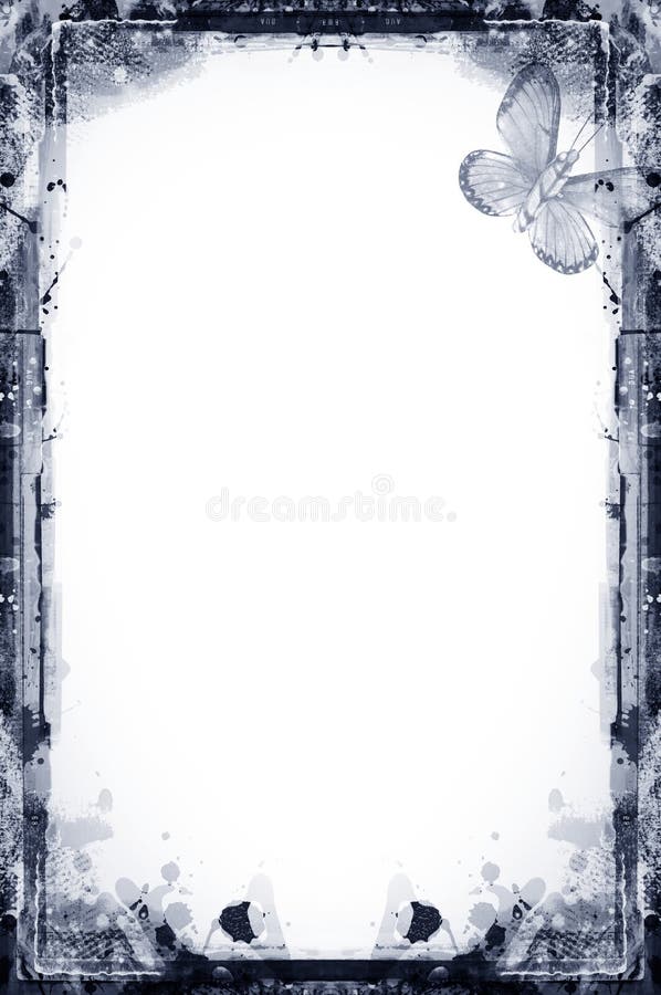 Grunge border on white stock illustration. Illustration of paint - 16238097