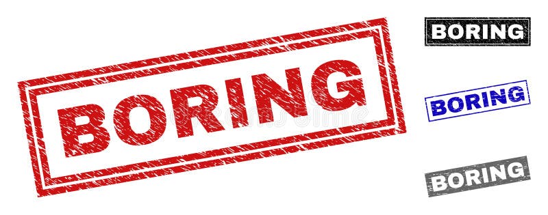 Grunge BORING Rectangle Stamp Stock Vector - Illustration of mark ...