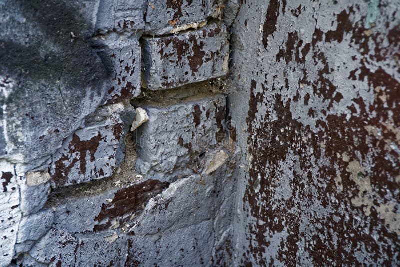 Grunge Brick Painted Block Wall, Stone Surface Stock Photo - Image of ...