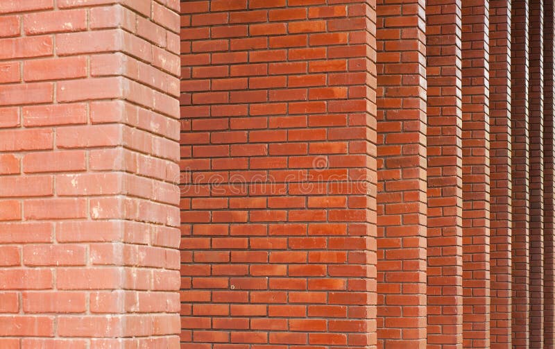 Grunge brick pillar. stock photo. Image of perpendicular - 32454308