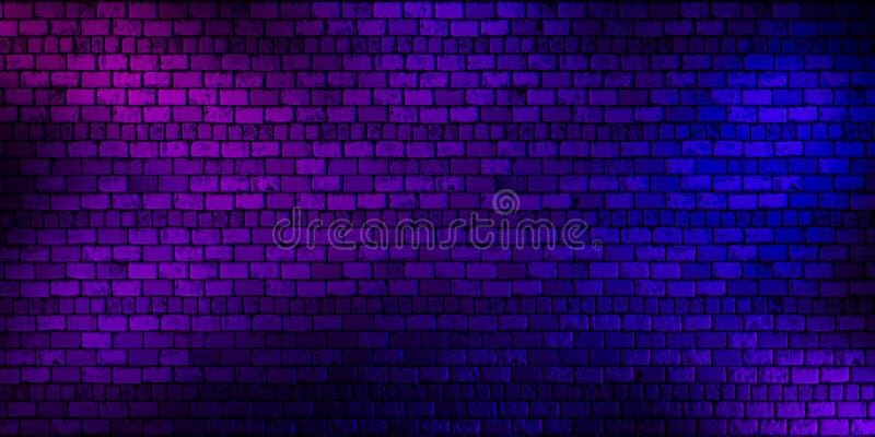 Neon Brick Wall Background Concept Stock Photo - Image of lamp ...