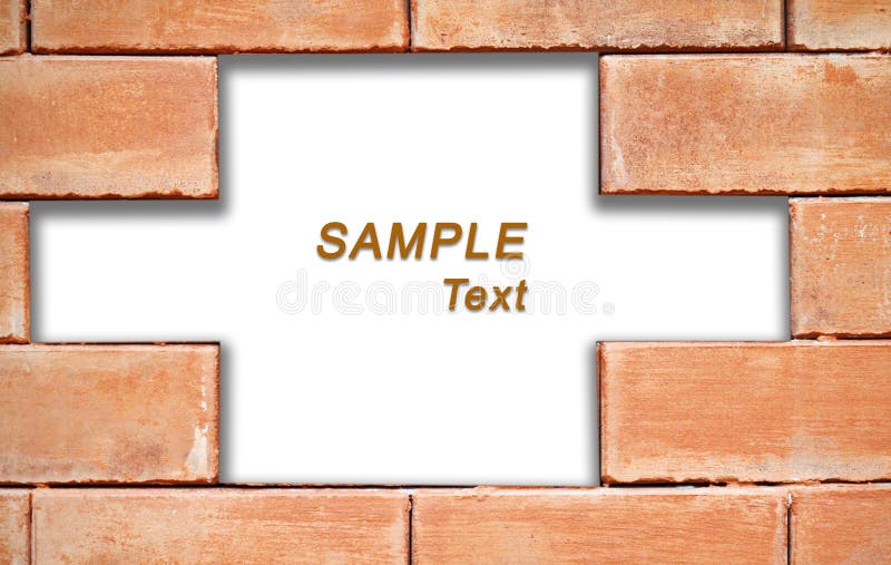 Grunge Brick Wall Frame with White Space for Text Stock Image - Image ...