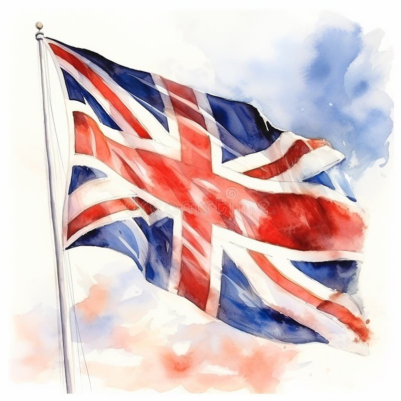 Grunge British Flag. Painted UK Flag Stock Illustration - Illustration ...