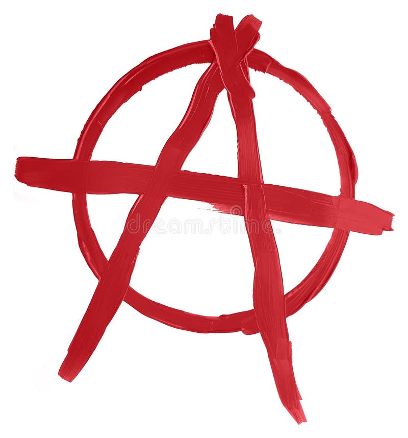Grunge Brush Painted Anarchy Sign Stock Illustration - Illustration of ...