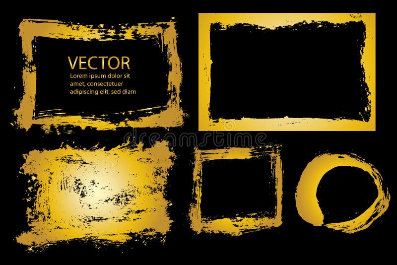 Grunge Brush Strokes Frame with Rough Edges Texture. EPS10 Illustration ...