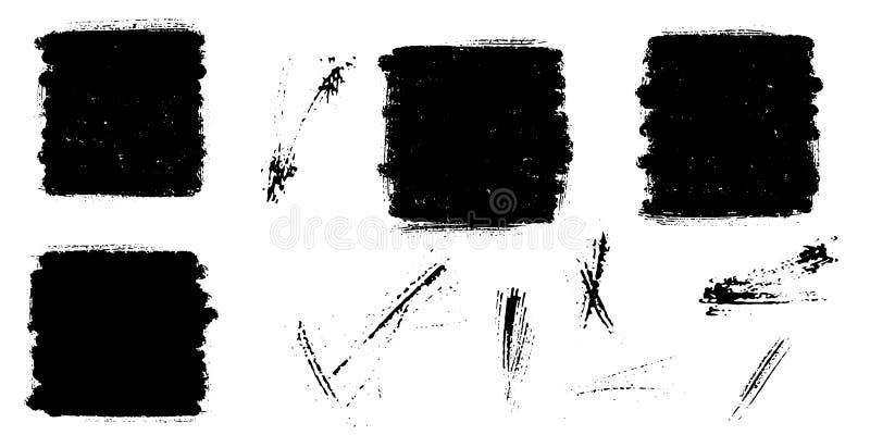 Grunge Brush Strokes, Stickers, Textures, Frames, Banners, Stock Vector ...