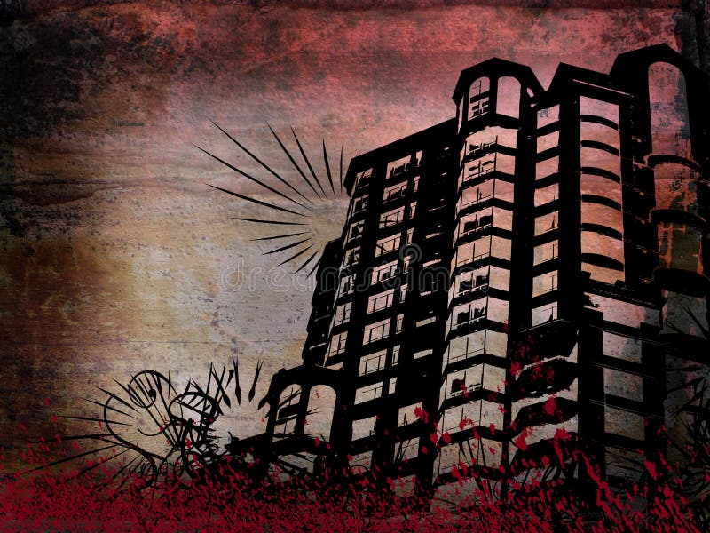 Grunge building stock illustration. Illustration of background - 2094173