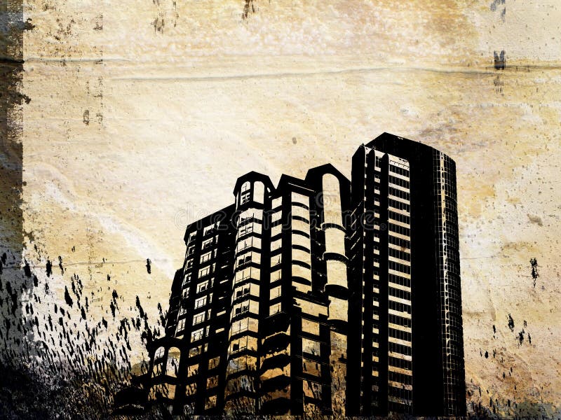 Grunge building stock illustration. Illustration of skyline - 2095017