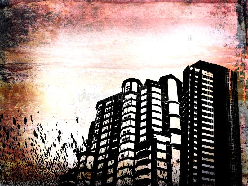 Grunge building stock illustration. Illustration of metropolitan - 2095023