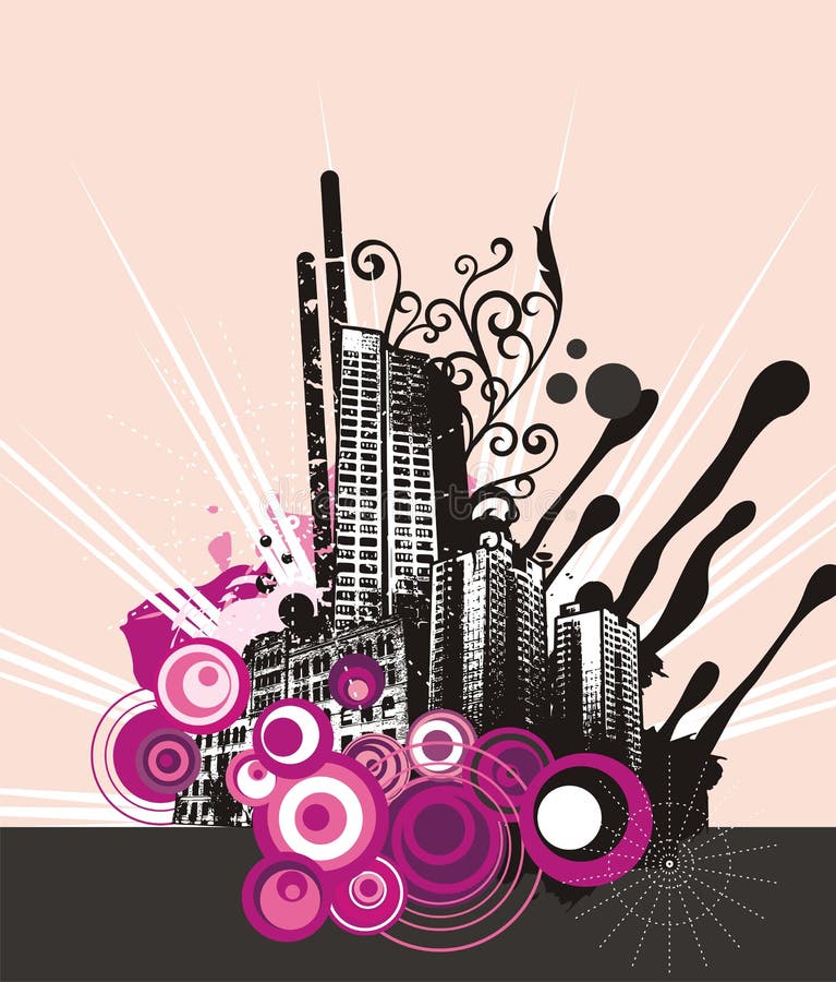 Grunge building background stock vector. Illustration of grunge - 2454344