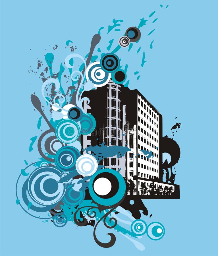 Grunge building stock vector. Illustration of house, apartments - 2927736