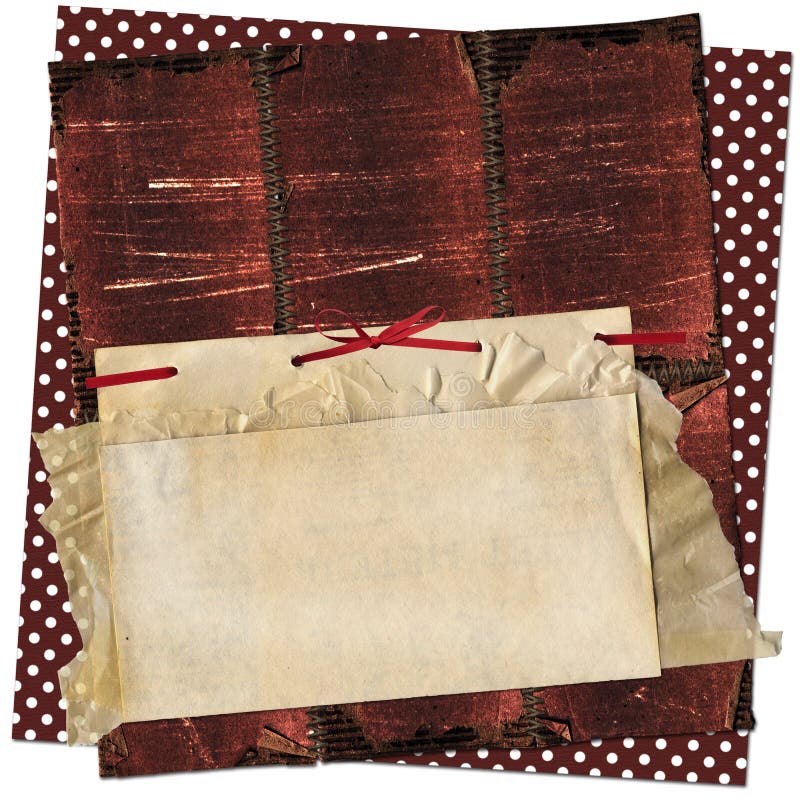 Grunge Card for Design with Old Sheets Stock Image - Image of love ...