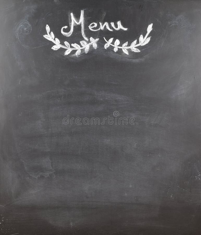 Grunge Chalkboard Menu Background Texture Stock Image - Image of copy ...