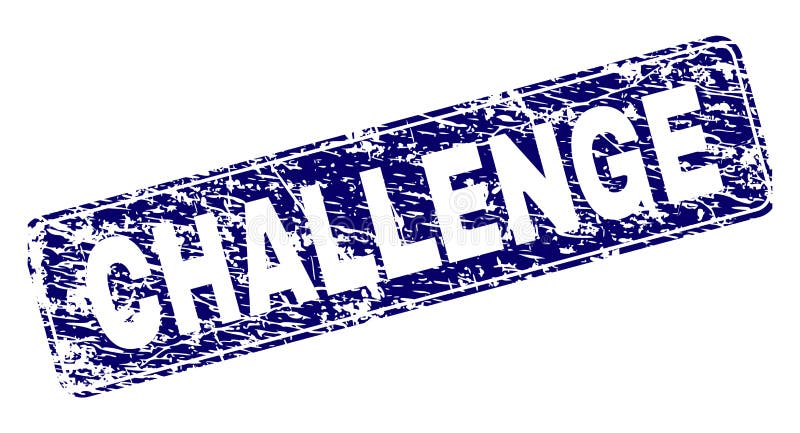 Grunge CHALLENGE Framed Rounded Rectangle Stamp Stock Vector ...