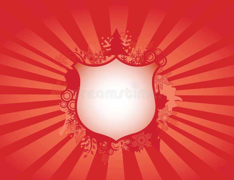 Grunge Christmas shield stock vector. Illustration of cold - 7287625