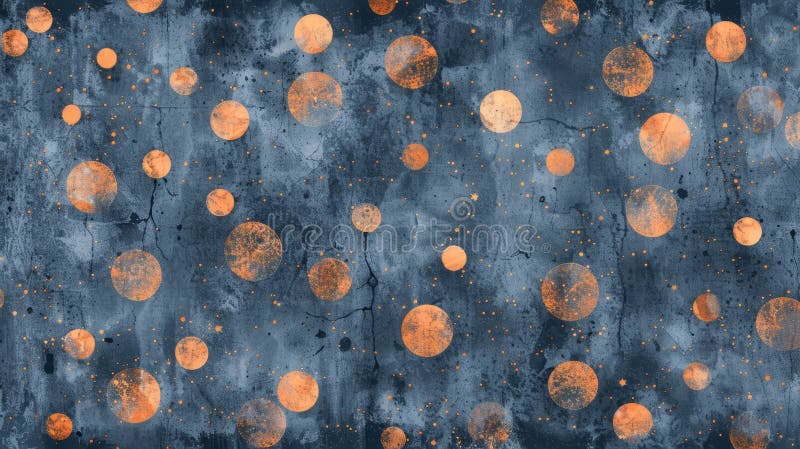 Grunge Circle Pattern Background, Abstract Texture Design, Dark Navy ...