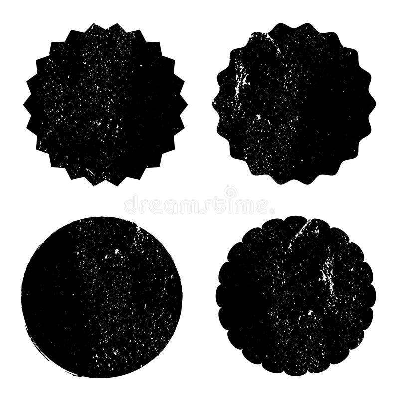 Grunge circle stamp set stock vector. Illustration of collection - 58778605