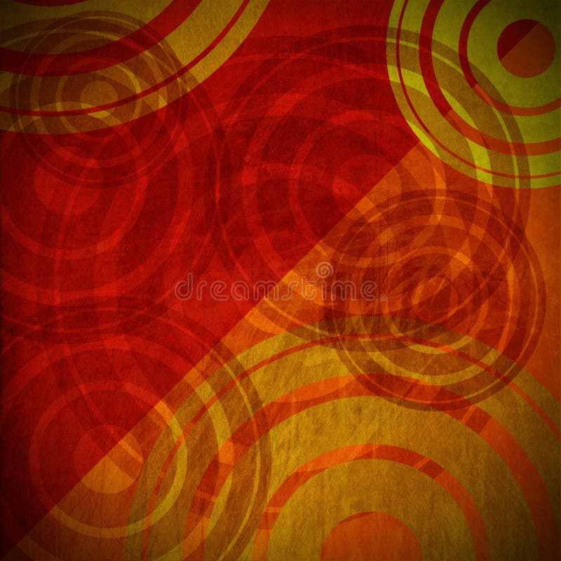 Grunge Circles Background - Warm Colors Stock Illustration ...