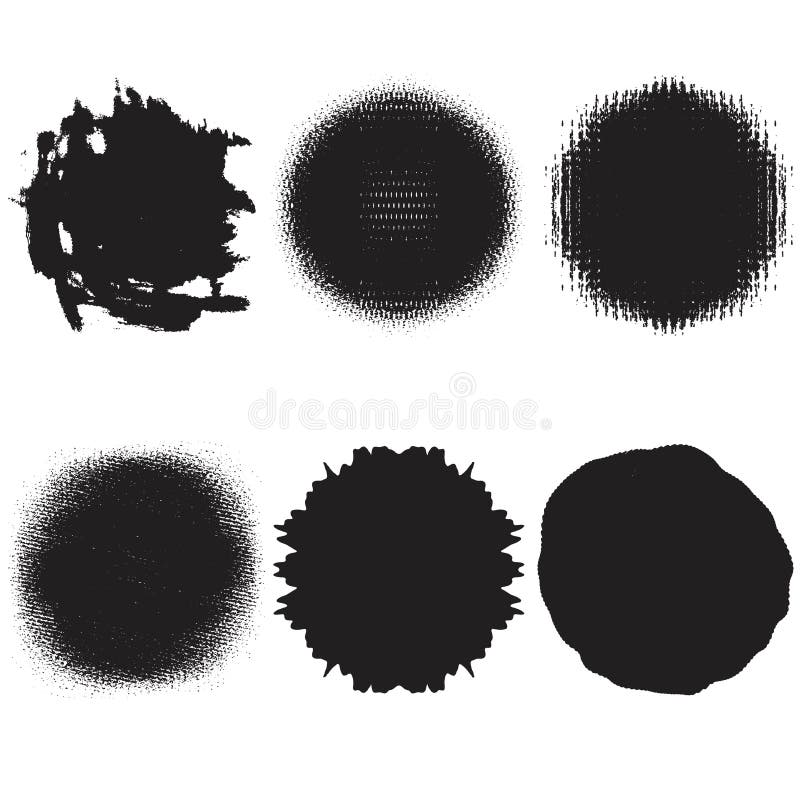 Grunge Circles Set. Vector Distress Textures Stock Vector ...
