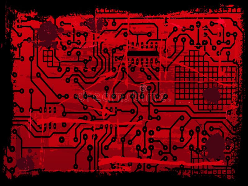 A Violet Circuit Board Close Up Stock Photo - Image of colourful ...