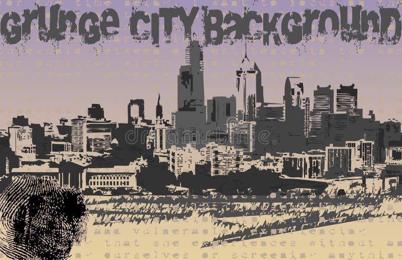 Grunge City Background Vector Stock Vector - Illustration of paper ...