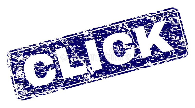 Grunge CLICK Framed Rounded Rectangle Stamp Stock Vector - Illustration ...