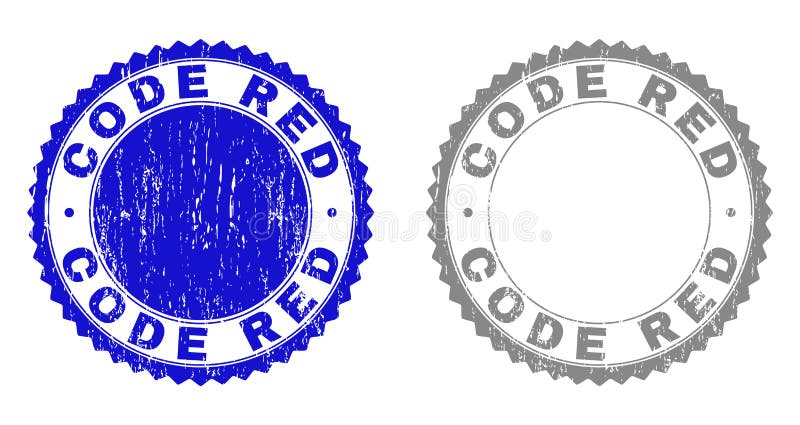 Grunge CODE RED Textured Stamps Stock Vector - Illustration of ...