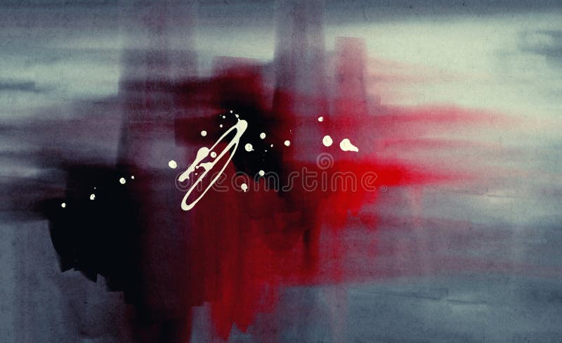 Grunge Collage, Watercolor Style Stock Illustration - Illustration of ...