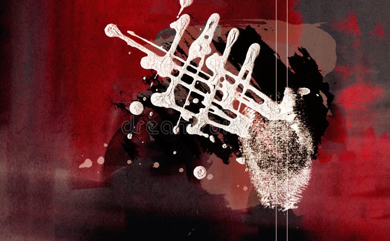 Grunge Collage, Watercolor Style Stock Illustration - Illustration of ...