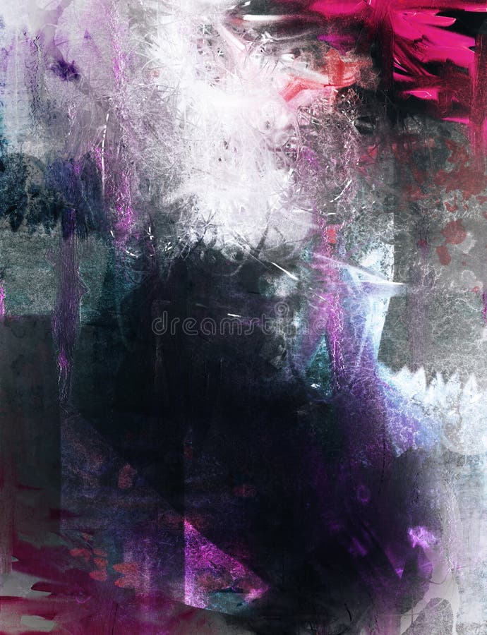 Grunge Collage, Watercolor Style Stock Illustration - Illustration of ...