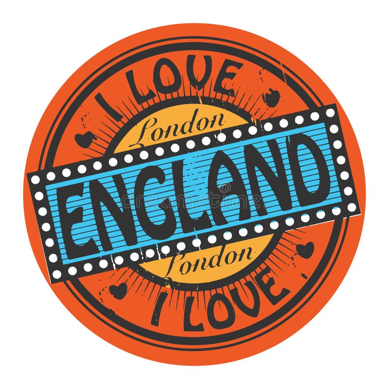 I love England! stock vector. Illustration of love, flags - 27289358