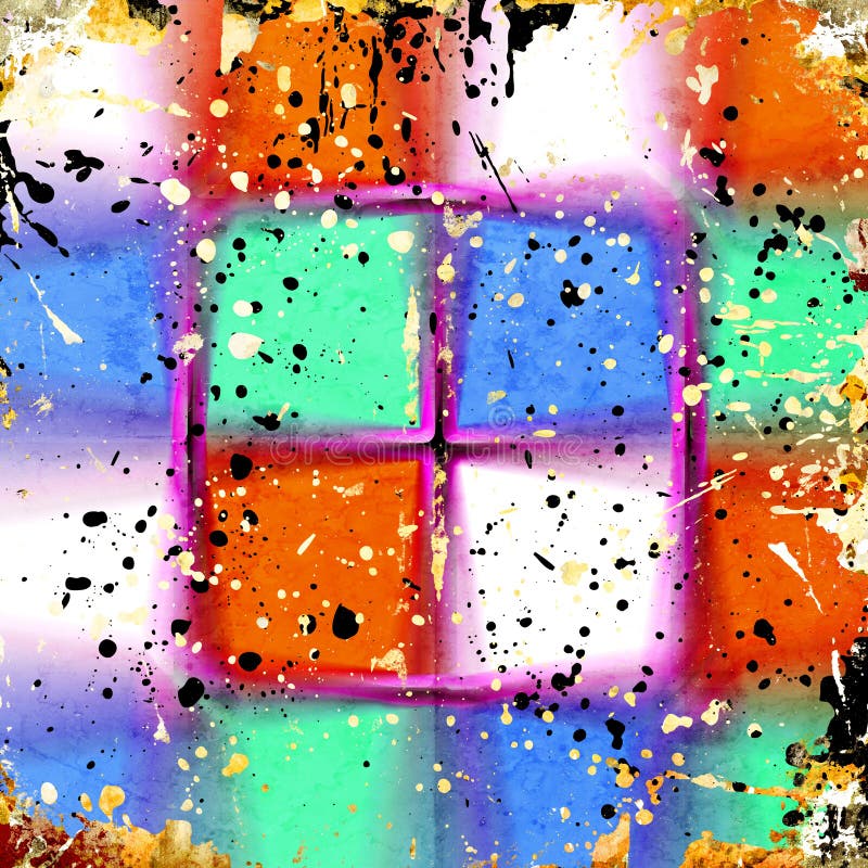 Grunge colorful squares stock illustration. Illustration of brochure ...
