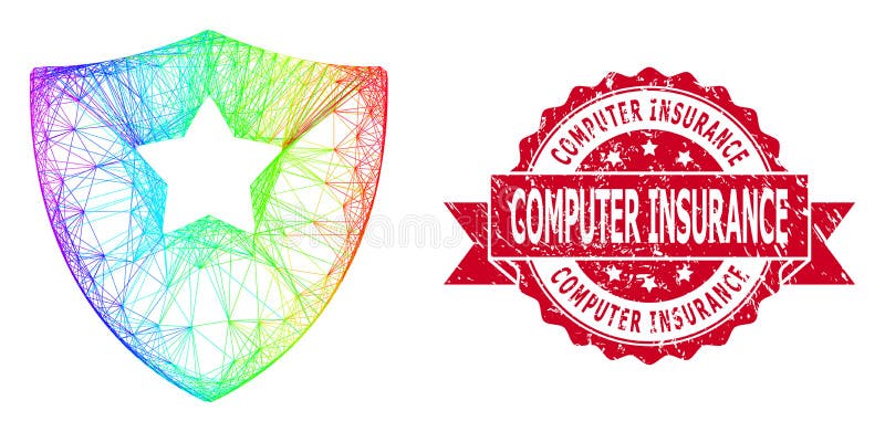 Computer insurance banner stock illustration. Illustration of assurance ...