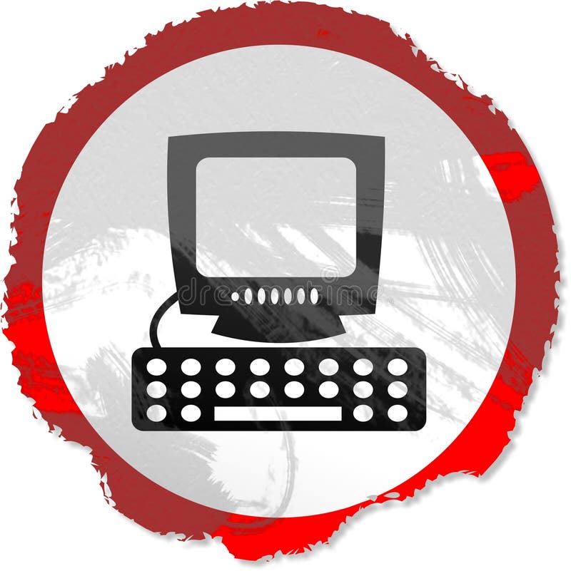 Computer-Zeichen vektor abbildung. Illustration von digital - 96773338