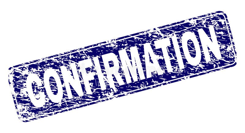 Grunge CONFIRMATION Framed Rounded Rectangle Stamp Stock Vector ...