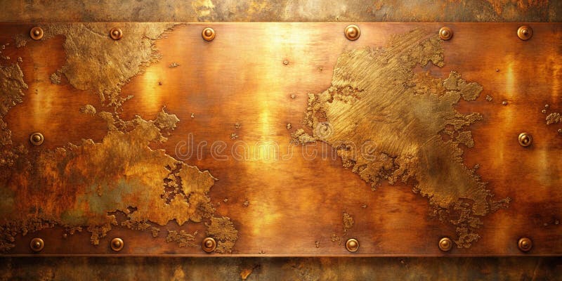 Grunge Copper and Bronze Metal Texture with Rust and Gold Background ...