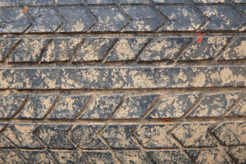 Old Crack Car Tire with Brown Dirt Stock Photo - Image of pattern, chap ...