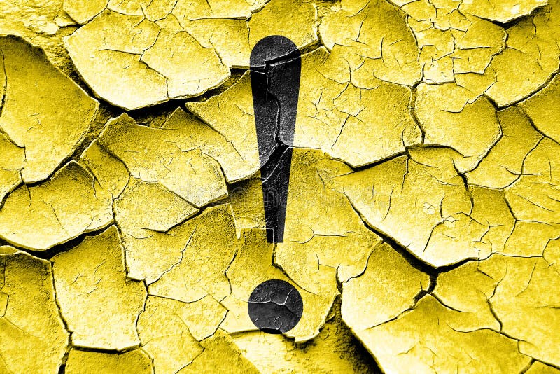 Grunge Cracked Hazard Warning Sign Stock Photo - Image of point, danger ...