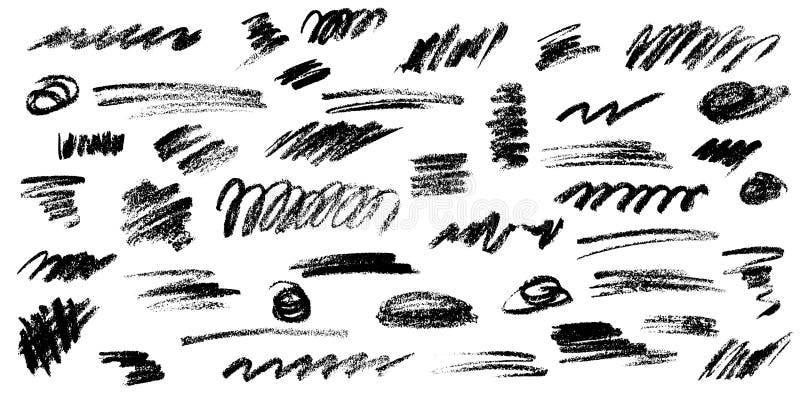 Grunge crayon scribble set stock vector. Illustration of mess - 311574047