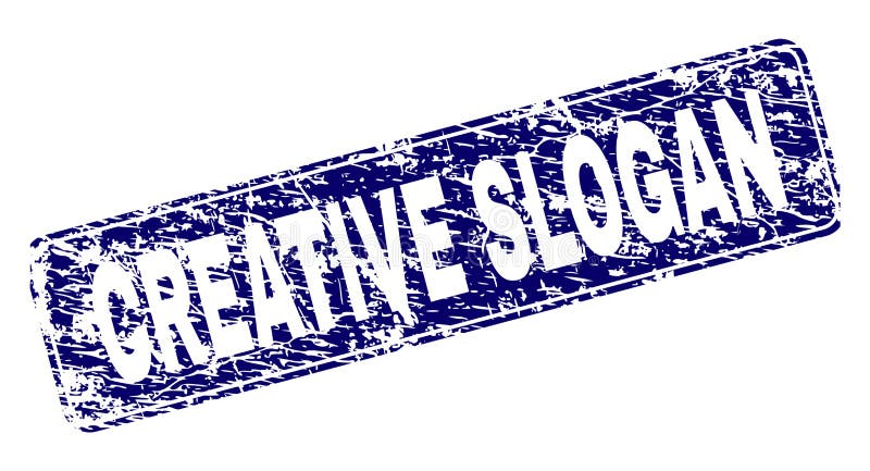 Grunge CREATIVE SLOGAN Framed Rounded Rectangle Stamp Stock Vector ...