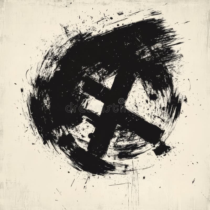 Grunge Cross Symbol on Grunge Background. Vector Illustration Stock ...