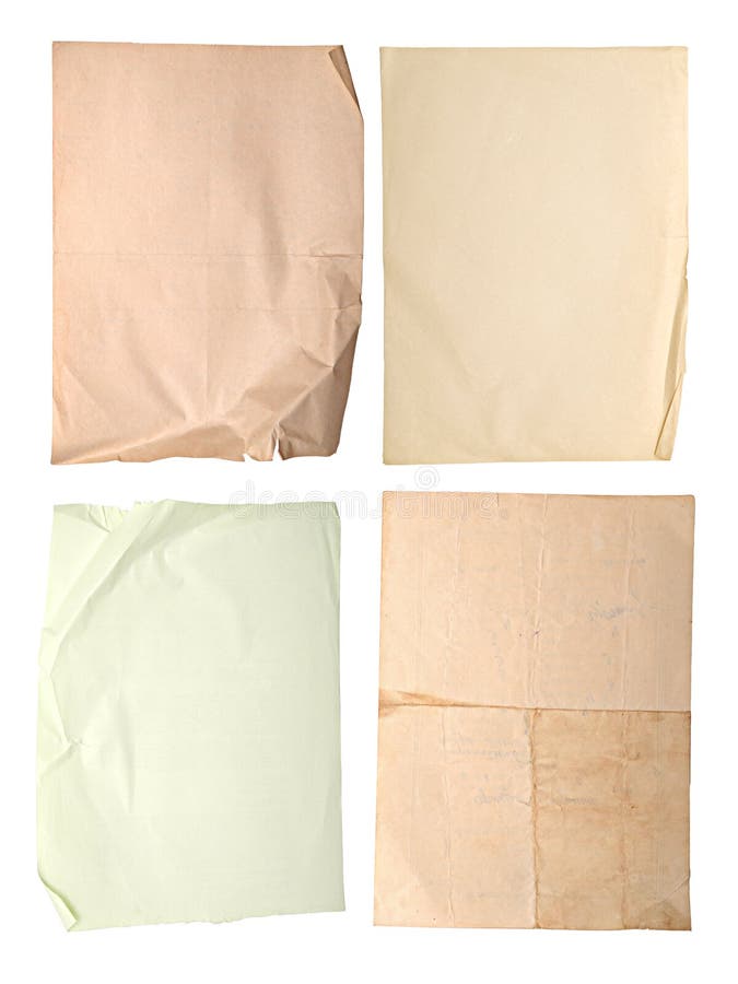 Grunge crumpled paper stock photo. Image of white, isolated - 14366874