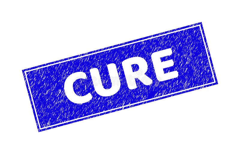 Grunge CURE Textured Rectangle Stamp Stock Vector - Illustration of ...
