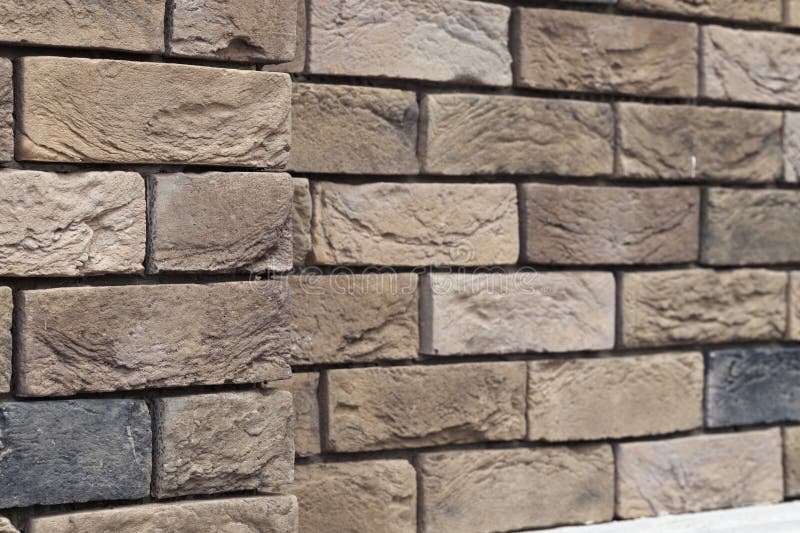 Grunge Dark Brick Wall Perspective Outside Corner Building Background ...