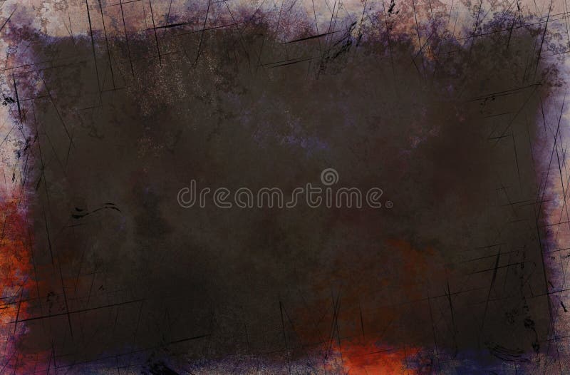 Grunge Dark Dirty Effect Impression Vignette, Old Scratched Texture ...