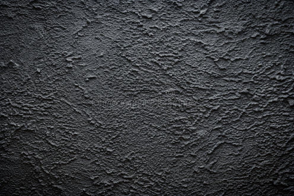 Grunge Dark Plaster Wall with Rough Black Stucco Texture Stock ...