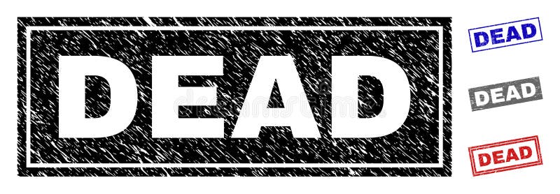 Grunge DEAD Textured Rectangle Stamp Seals Stock Vector - Illustration ...