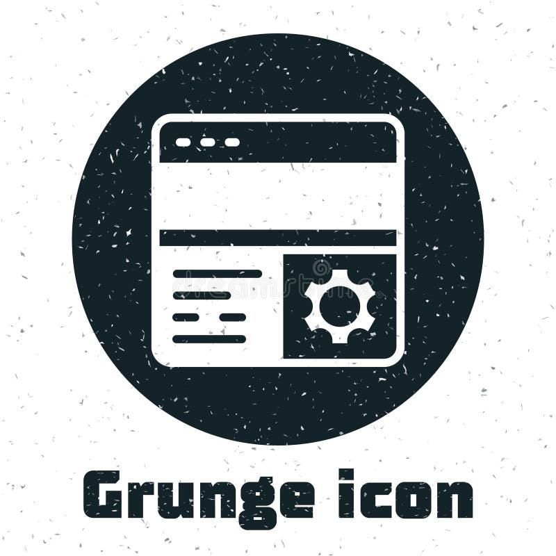 Grunge Debugging Icon Isolated On White Background Debugging Tool Magnifying Glass On Bug